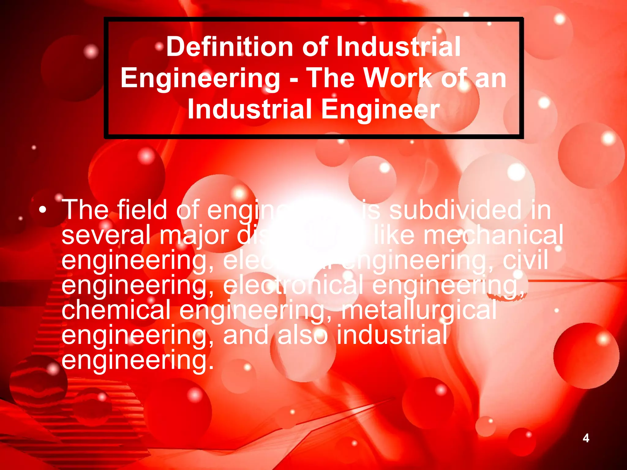 What Is Industrial Engineering | PPT