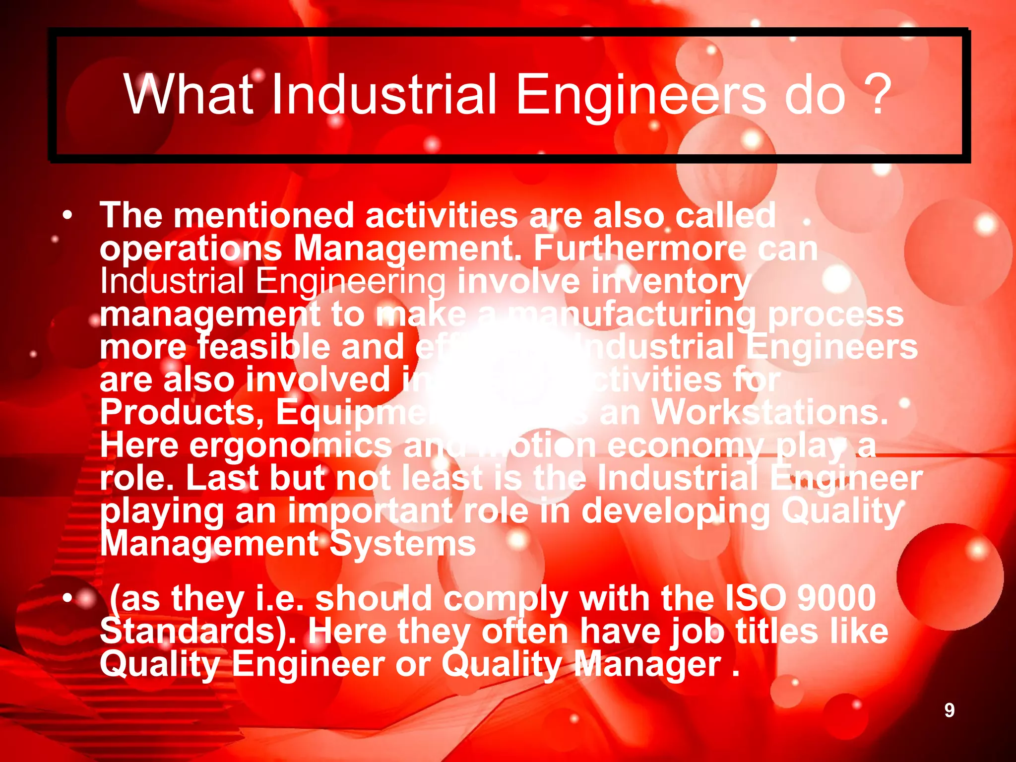 What Is Industrial Engineering | PPT