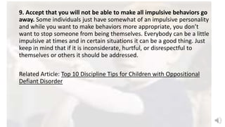 9 Practical Strategies to Decrease Impulsive Behavior in Children | PPTX