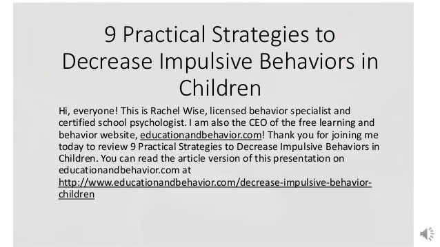 Impulsive Behavior Examples