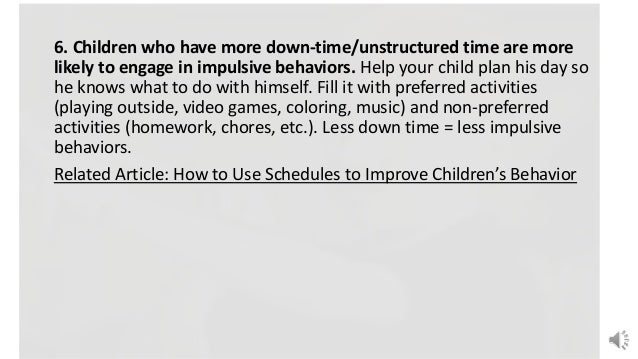 Impulsive Behavior Examples