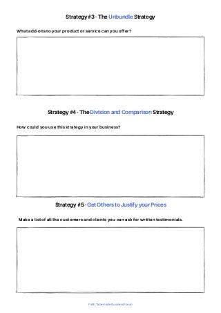 9 Pricing Strategies Worksheet