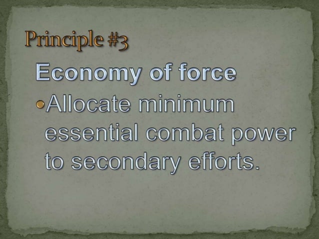 9 Principles Of War | PPTX | Death, Injury, or Military Conflict ...
