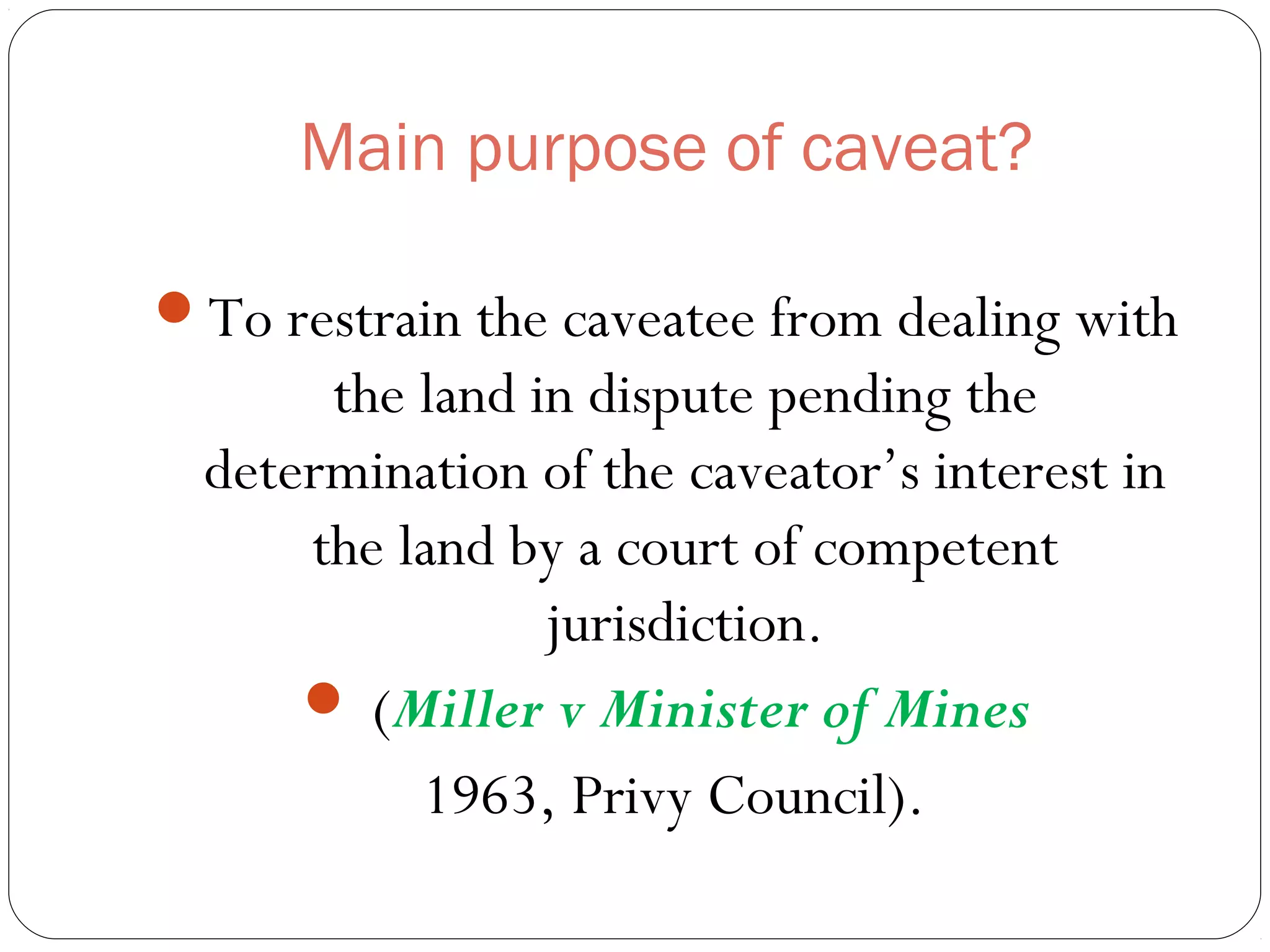 private caveats | PPT