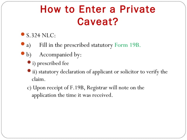 private caveats | PPT