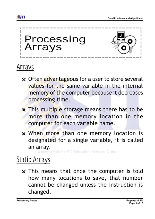 9 processing arrays | PDF