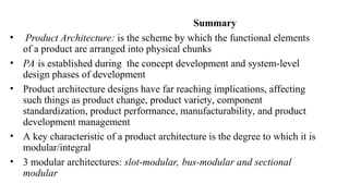 9 PRODUCT ARCHITECTURE - production and operation managment | PPT