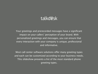 9 Professional Phone Greetings for Your Business | PDF