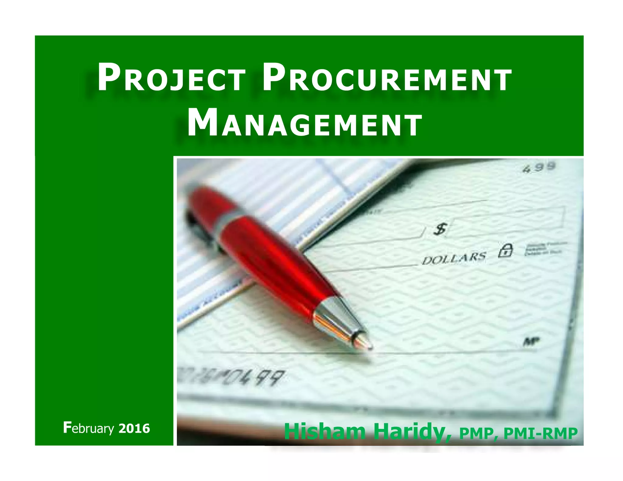 PMP_Project Procurement Management | PDF
