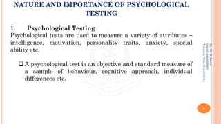 Unit-9 Psychological Testing and Its Implications | PPT