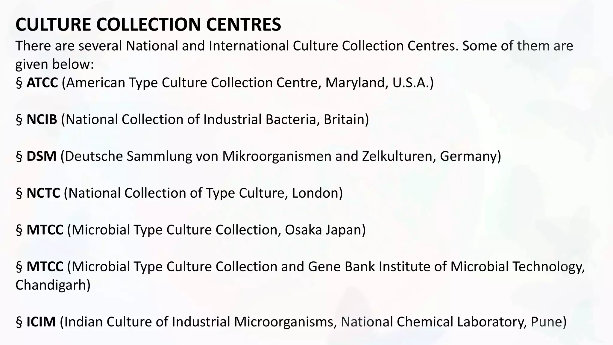 Preservation of pure culture | PPTX