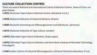 Preservation of pure culture | PPTX