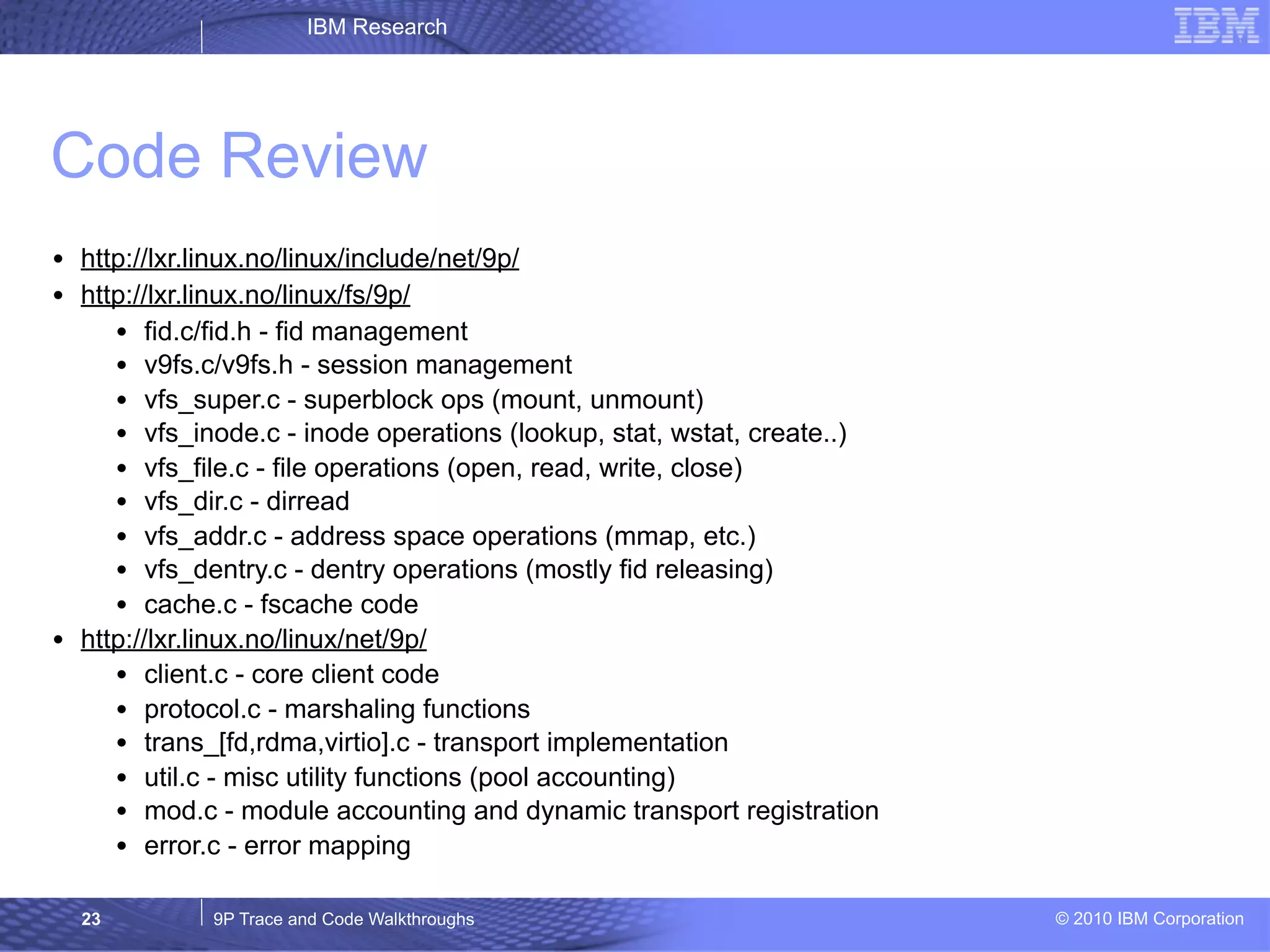 9P Code Walkthrough | PPT