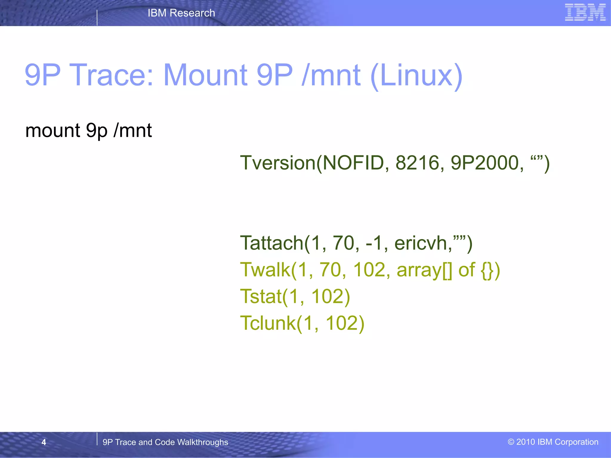 9P Code Walkthrough | PPT