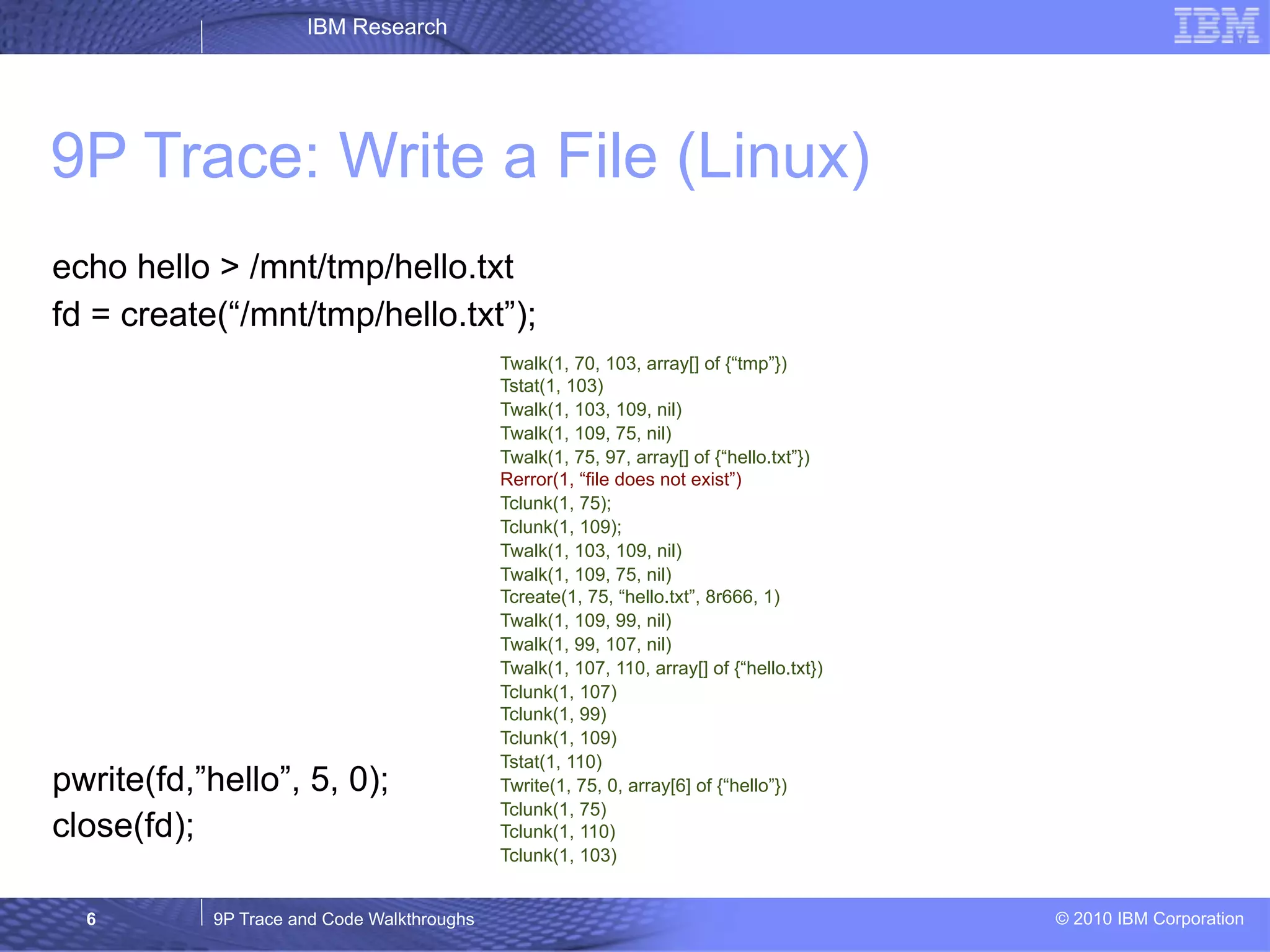 9P Code Walkthrough | PPT