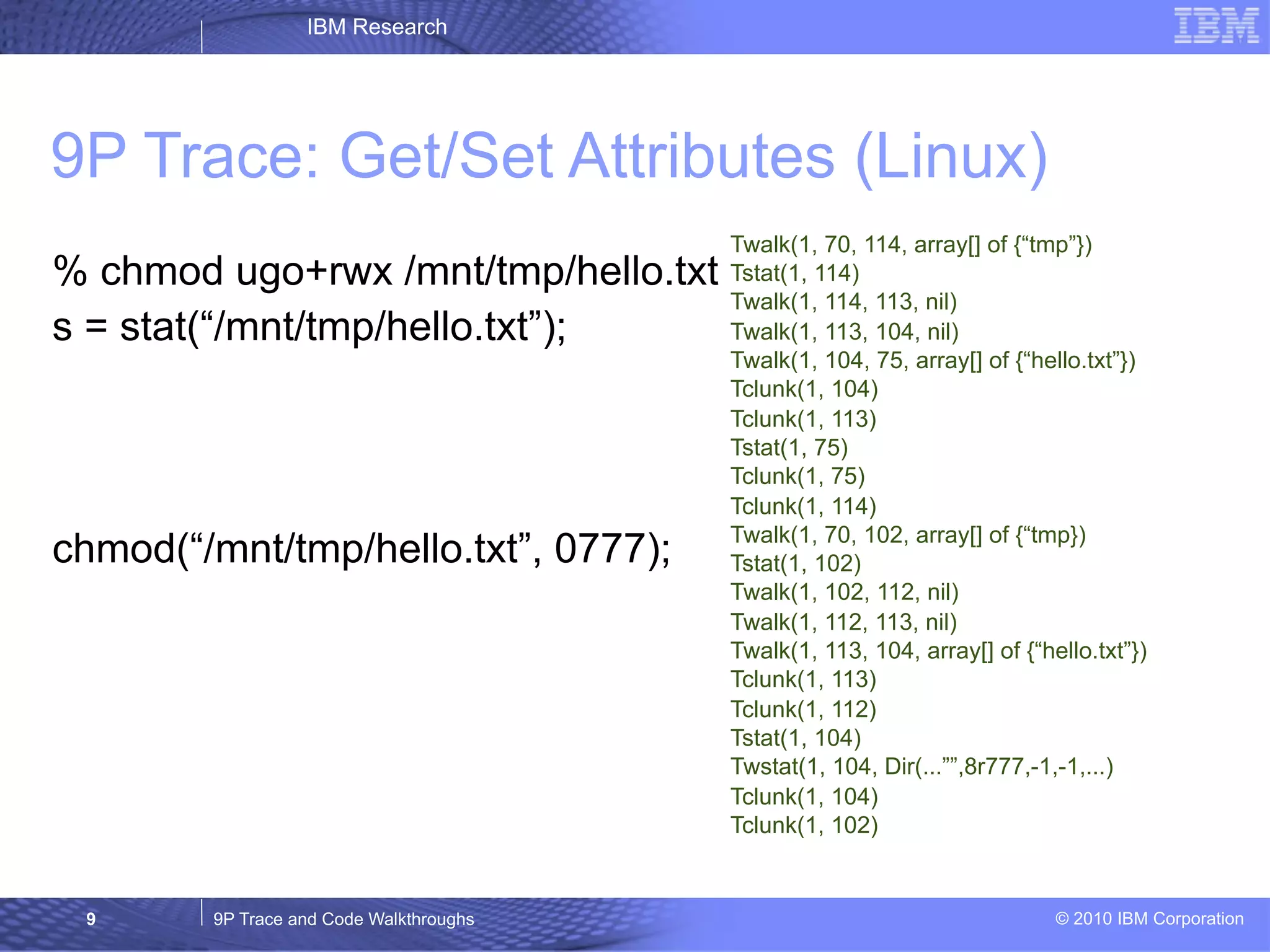 9P Code Walkthrough | PPT
