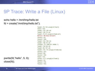 9P Code Walkthrough | PDF | Operating Systems | Computer Software and Applications