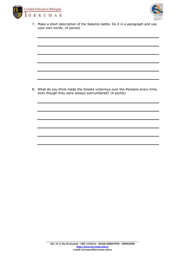 Persian Wars Worksheet | DOCX