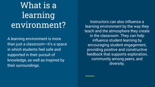 Creating the Environment for Learning | PPT
