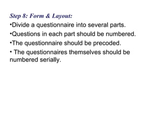 9 questionnaire design | PPS