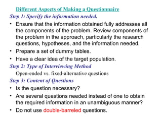 9 questionnaire design | PPT