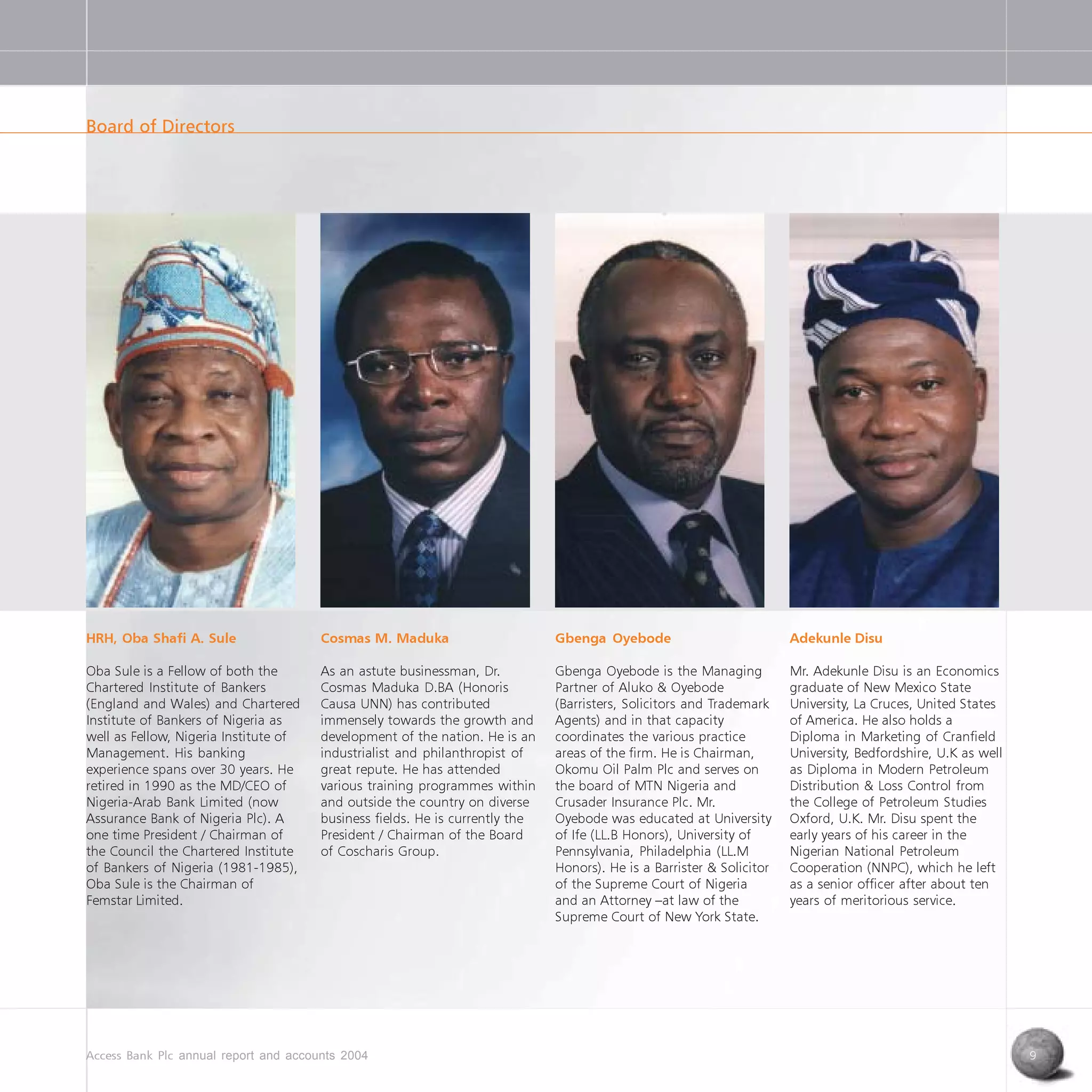 Access bank annual report 2004 | PDF