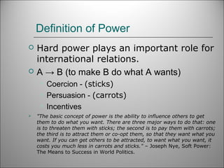hard v soft power | PPT