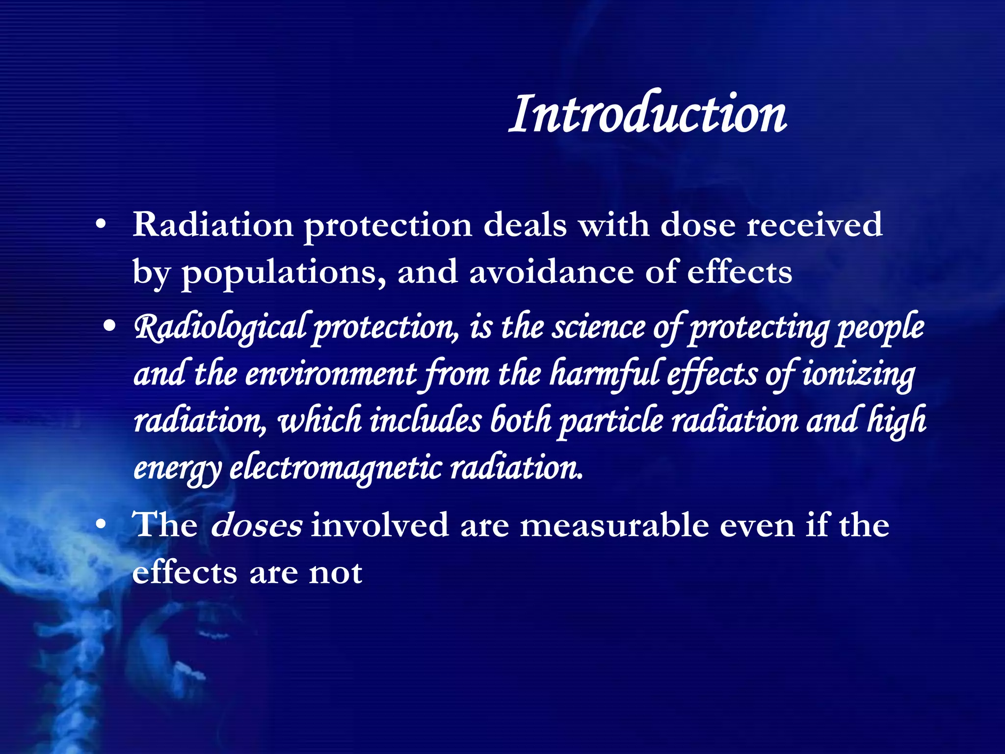 Radiation Protection and Dosimetry | PPTX