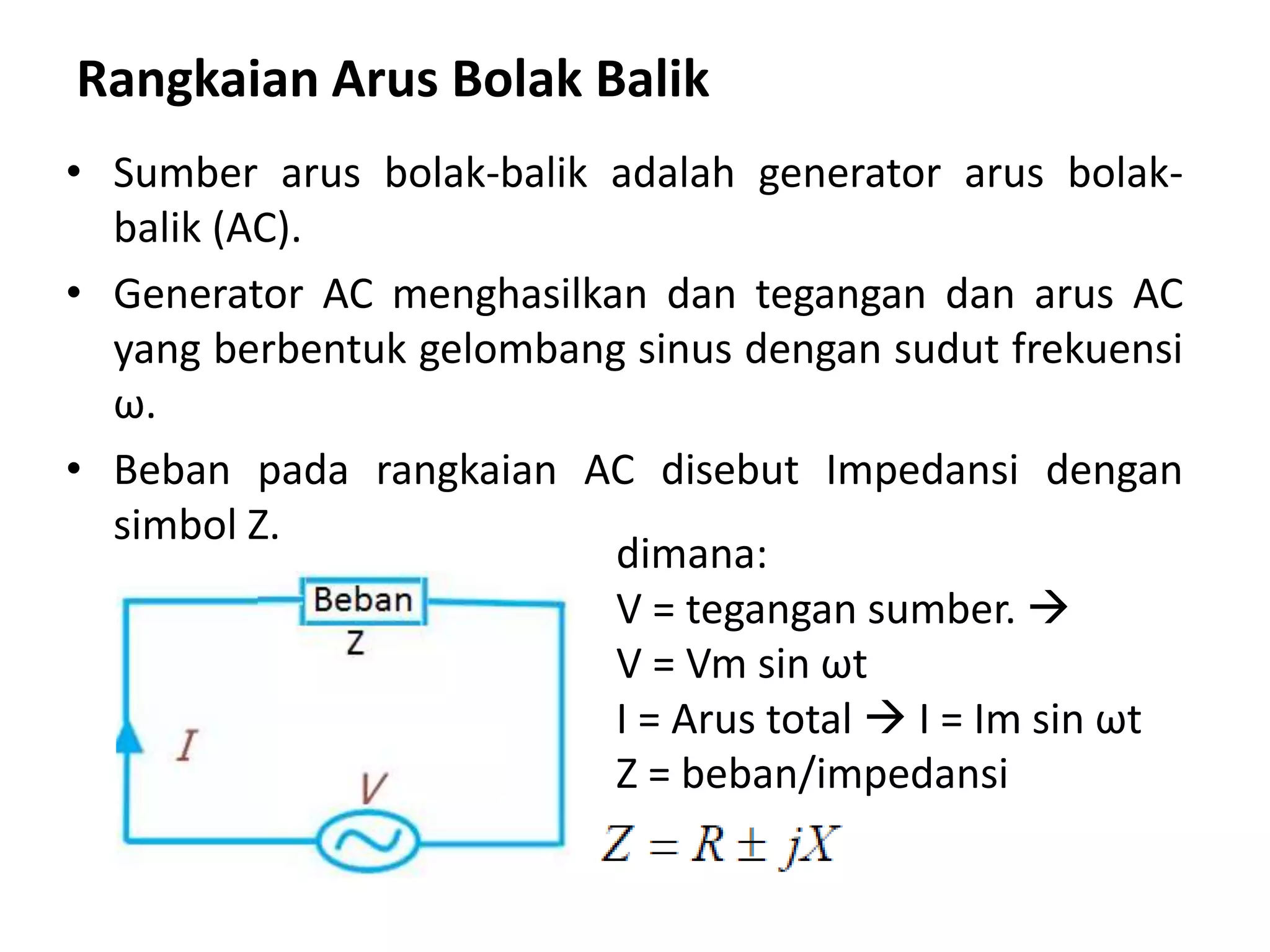9 rangkaian arus bolak balik | PPTX