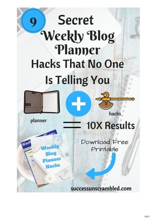 9 Rare Weekly Blog Planner Hacks You Need To Know | PDF | Marketing and ...