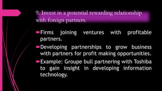 9 reasons why firms internationalize | PPTX