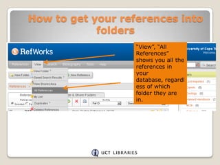 9 ref works 2.0 get references into folders | PPTX