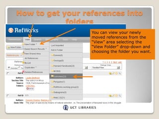 9 ref works 2.0 get references into folders | PPTX