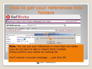 9 ref works get references into folders | PPTX | Operating Systems ...