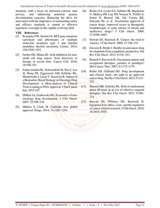 Regulatory Considerations for Personalized Medicine and Precision Therapeutics | PDF