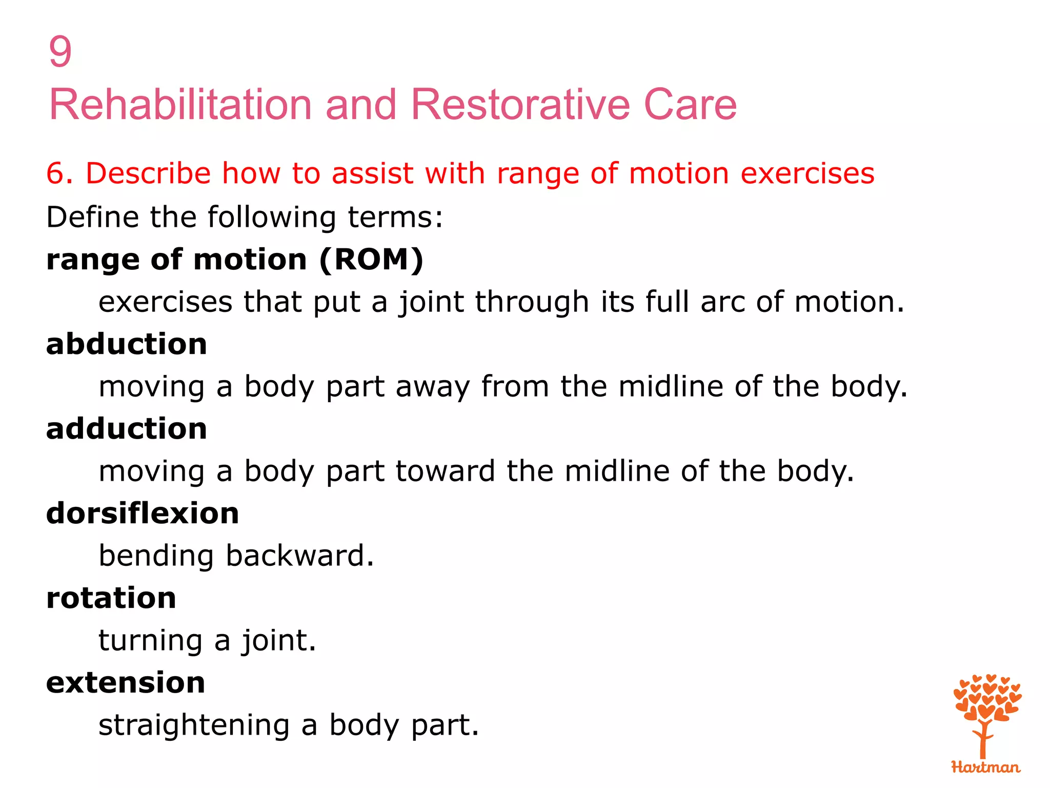 Rehabilitation and restorative care | PPT