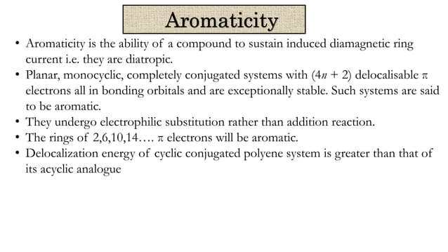 Aromaticity and Anti-Aromaticity | PPTX | Chemistry | Science
