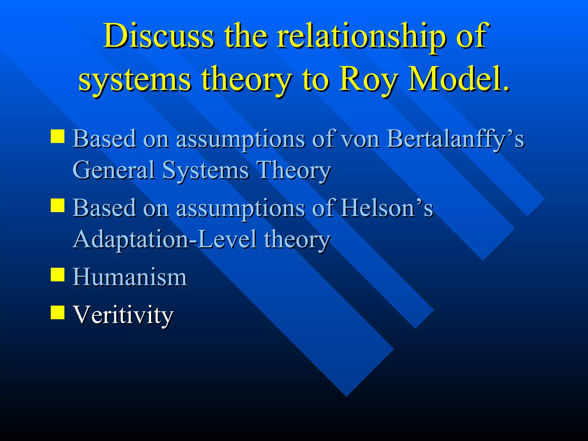 Sister Calista Roy Adaptation Model | PPT