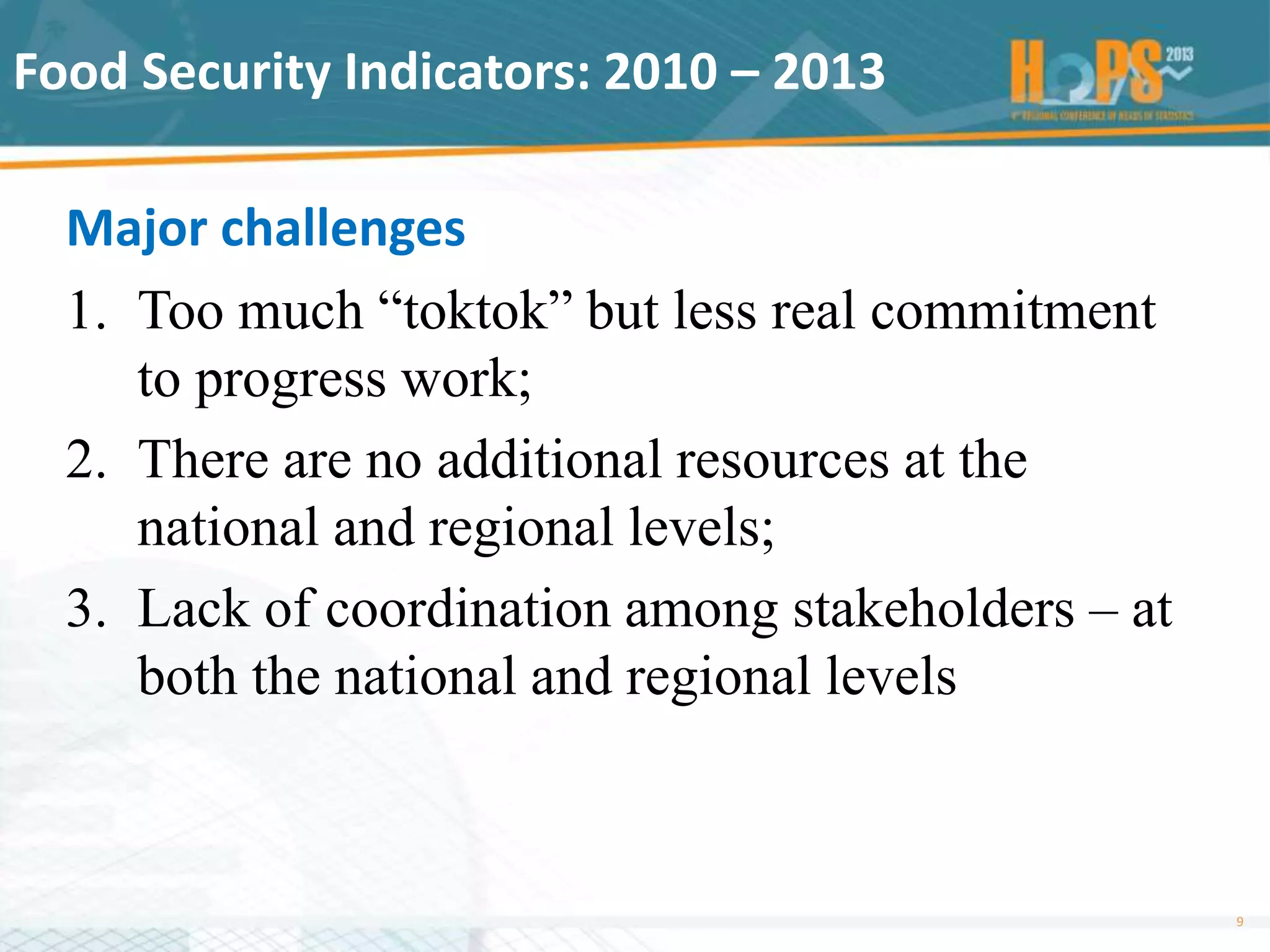 Ppt session 9 4-2 food security indicators | PPTX