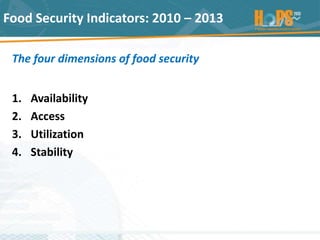 Ppt session 9 4-2 food security indicators | PPTX