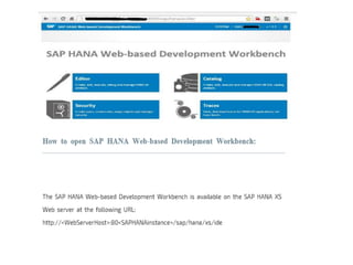 SAP HANA Native Application Development | PPT
