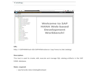 SAP HANA Native Application Development | PPT