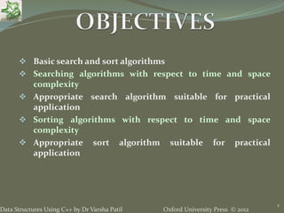 9. Searching & Sorting - Data Structures using C++ by Varsha Patil | PPT
