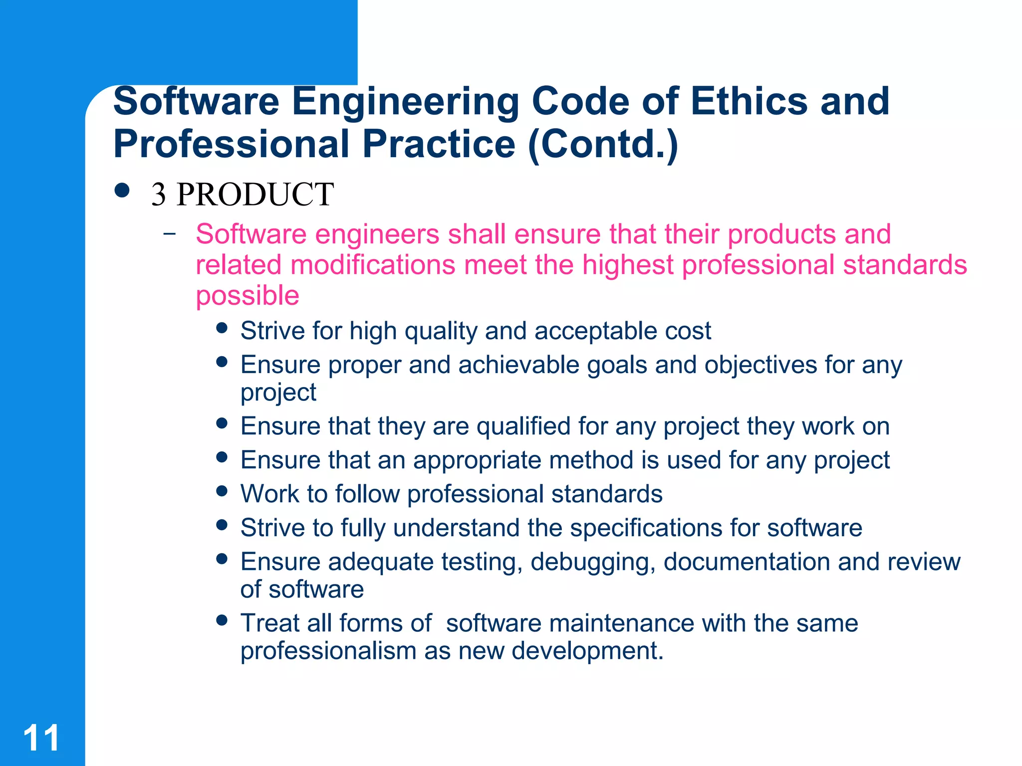 Software Engineering Code Of Ethics And Professional Practice | PPT