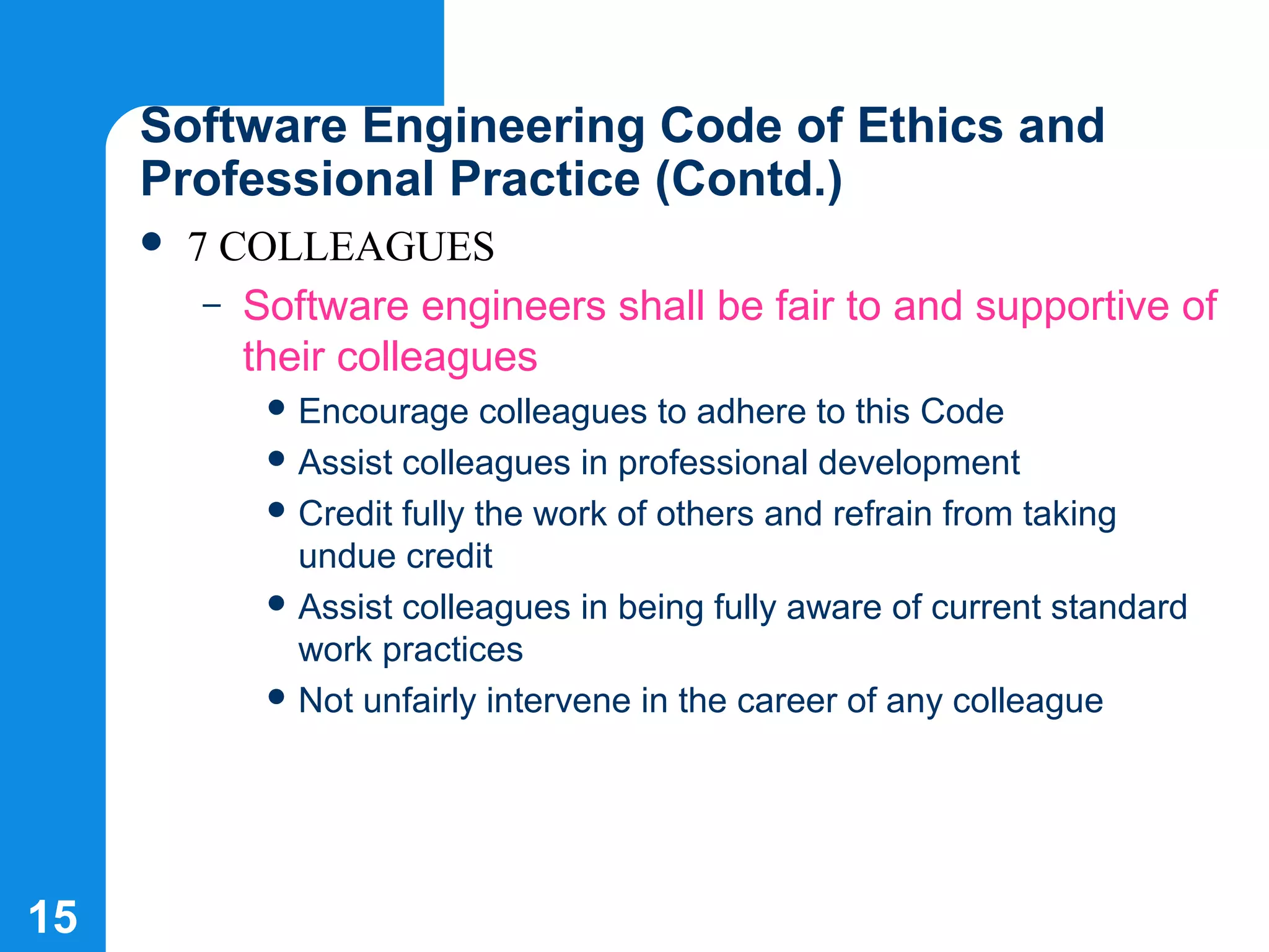 Software Engineering Code Of Ethics And Professional Practice | PPT