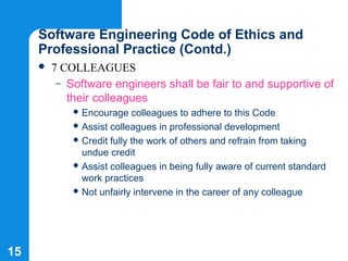 Software Engineering Code Of Ethics And Professional Practice | PPT