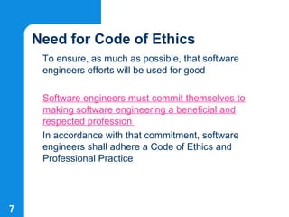 Software Engineering Code Of Ethics And Professional Practice | PPT ...