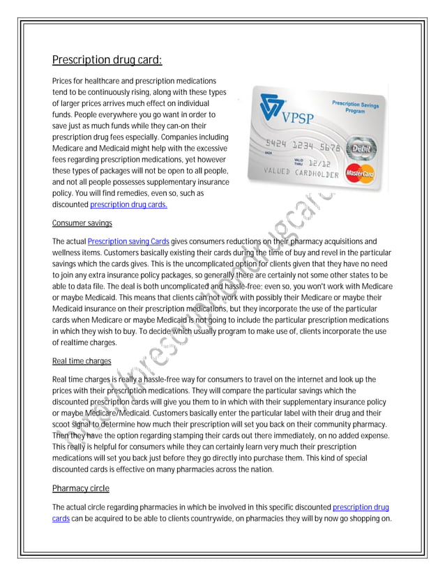 Prescription drug card | PDF | Health Insurance | Insurance