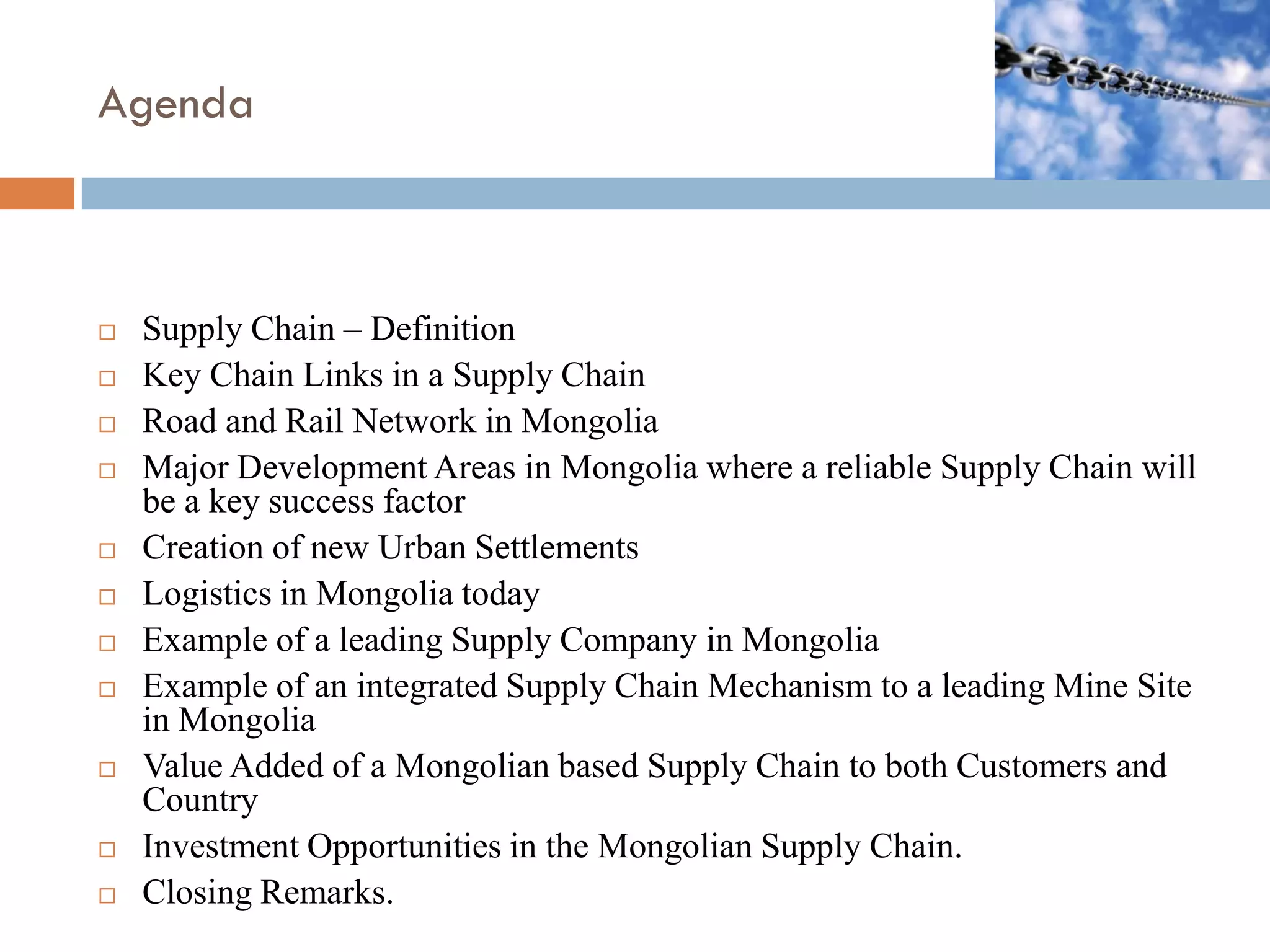 09.09.2010 Mongolian supply chain, Mr. Laurenz Melchers | PDF