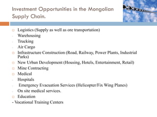 09.09.2010 Mongolian supply chain, Mr. Laurenz Melchers | PDF